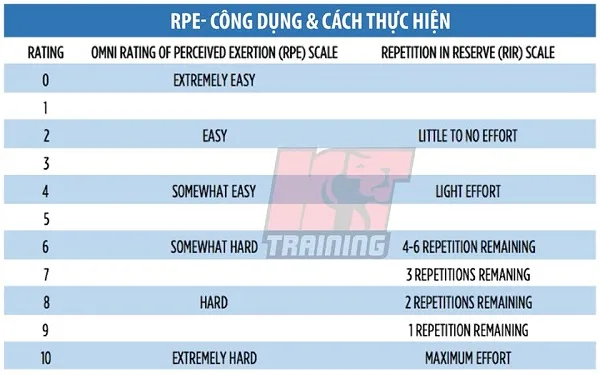 Công dụng và cách thực hiện RPE để phát triển cơ bắp